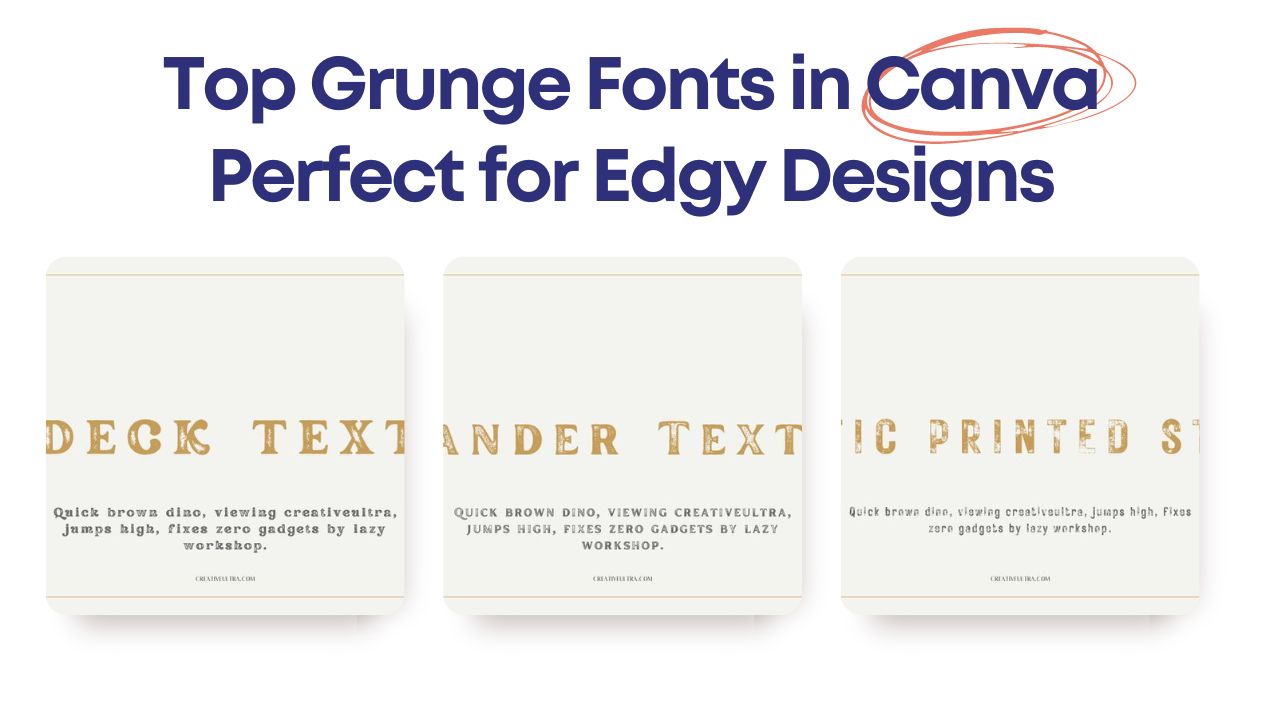 Top Grunge Fonts In Canva Perfect For Edgy Designs
