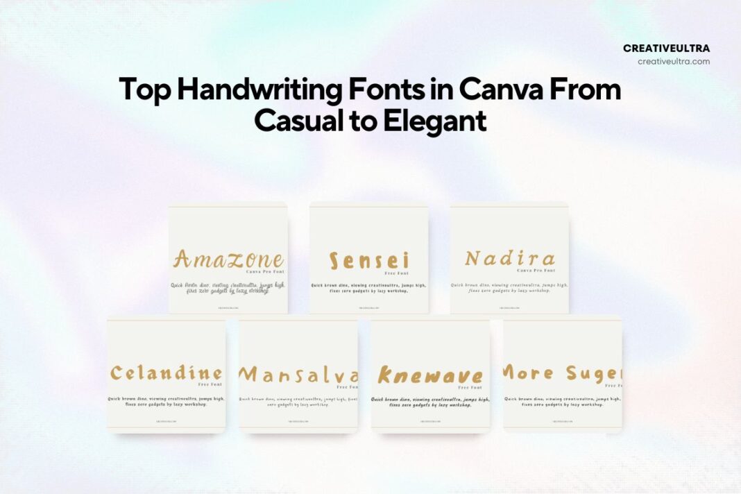 Top Handwriting Fonts In Canva From Casual To Elegant