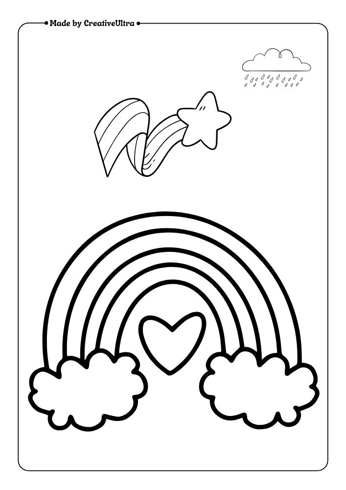 10 Rainbow Coloring Pages (Free Printable PDFs Download)