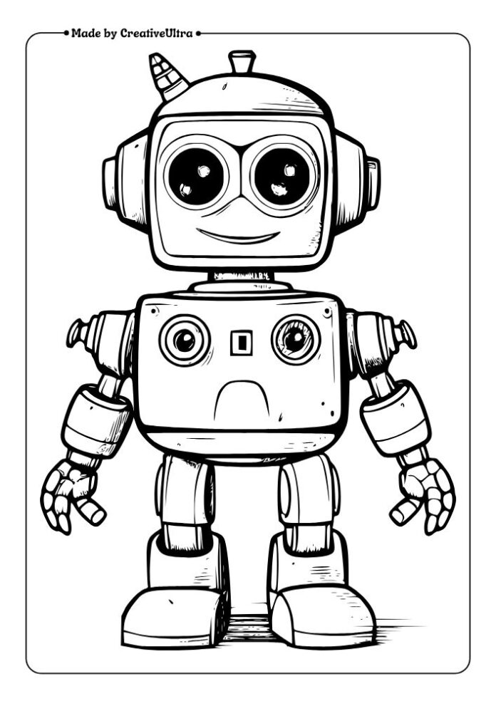 Robot Coloring Pages (Free Printable Sheet Download)