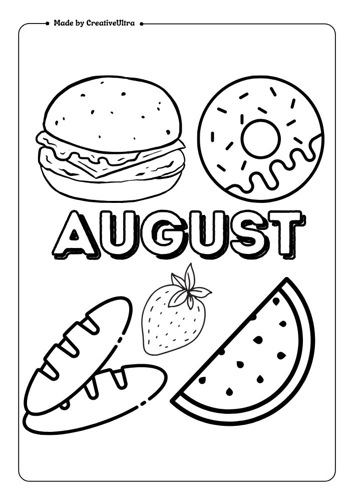 15+ Awesome August Coloring Pages For Kids (+Free Download)