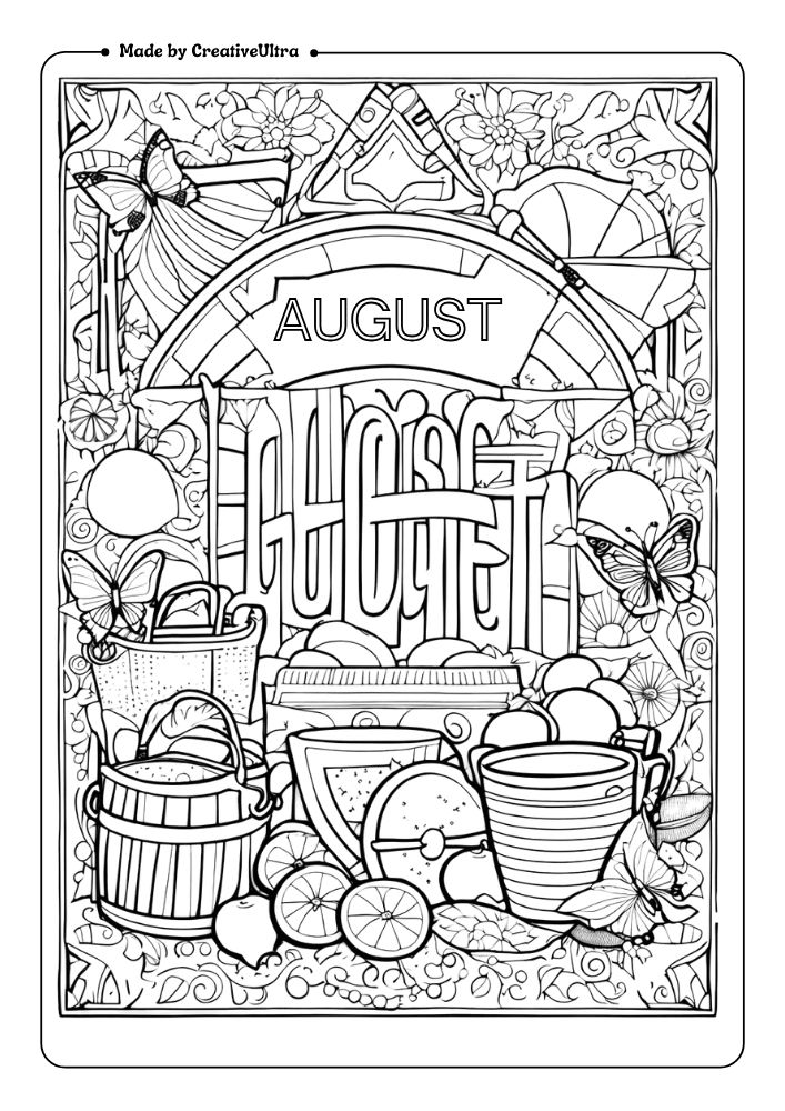 15+ Awesome August Coloring Pages For Kids (+Free Download)