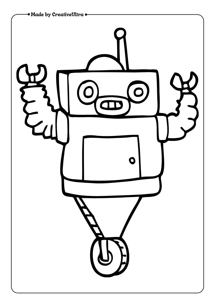 Robot Coloring Pages (Free Printable Sheet Download)