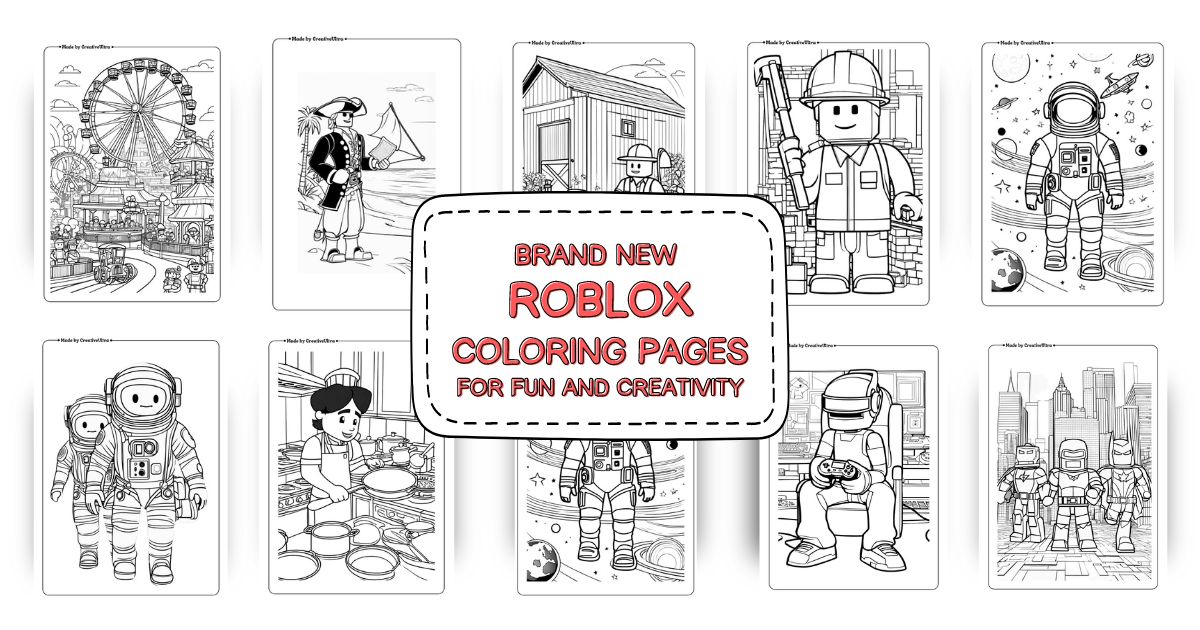 Roblox Coloring Pages (Free PDF Printables) - Creative Ultra