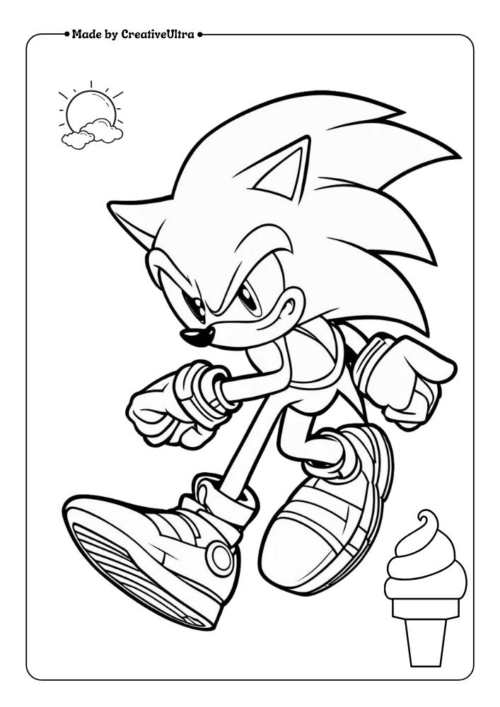 New Sonic The Hedgehog Coloring Pages For Fun & Education