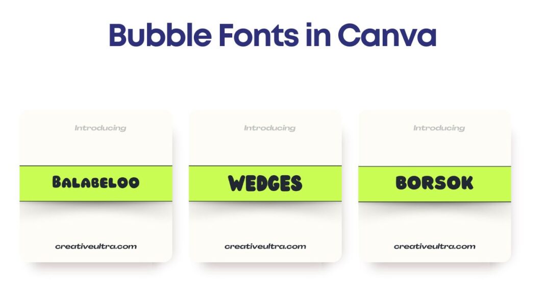 10 Bubble Fonts In Canva - Creative Ultra
