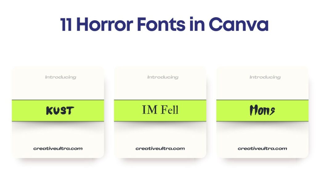 Top 11 Spooky Horror Fonts In Canva For Chilling Designs