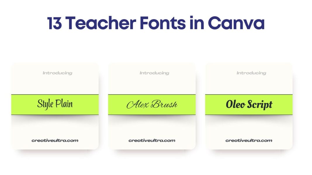 13 Best Teacher Fonts In Canva For Classroom Material