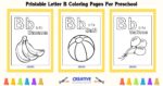 Printable Letter B Coloring Pages For Preschool