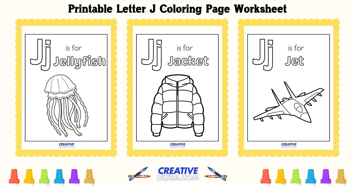 J Is For Jellyfish Letter J Coloring Page Pdf
