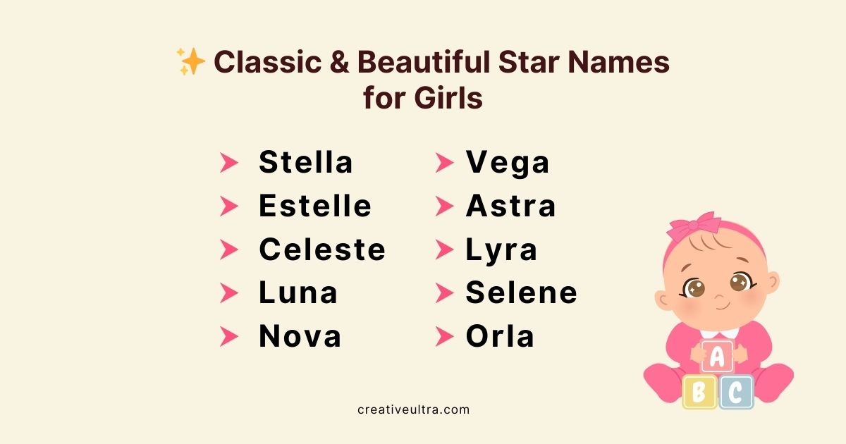 100 Best Star Baby Names (With Meanings & Origins) 🌟